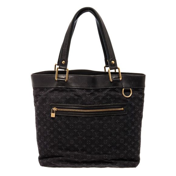 Louis Vuitton | Bags | Louis Vuitton Black Monogram Canvas Lucille Gm ...